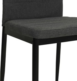 Jídelní židle 6 ks tmavě šedé textil 275379
