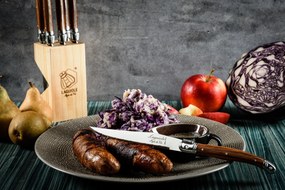 Laguiole Premium steakové nože 6 ks - rukojeť dřevo dekor