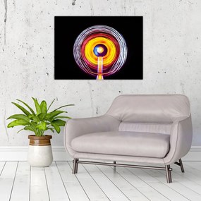 Obraz světel v kruhu (70x50 cm)