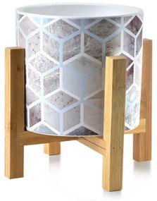 DekorStyle Květináč Ava Honeycomb šedá