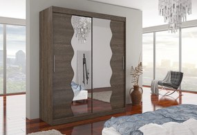 ADRK Furniture Posuvná skříň s zrcadlem KANSAS 180 SW-KAN-CH-180+A340
