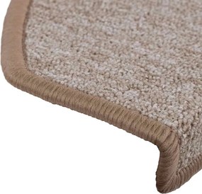 Schodové rohože 20 ks 65 x 24 x 4 cm světle hnědé, půlkulaté, velké 3365791