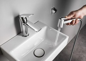 Aqualine Aqualine, Umyvadlová stojánková baterie s bidetovou sprškou, chrom, SK401