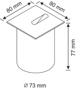 LED Venkovní schodišťové svítidlo ESPO LED/3W/230V matný chrom IP54