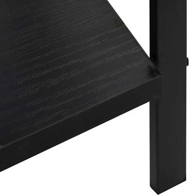 5patrová knihovna černá 60 x 27,6 x 158,5 cm kompozitní dřevo 288226