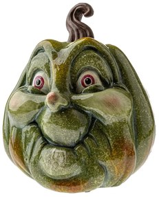 Podzimní dekorace Dýně s tváří, 27 x 30 cm, magnesium