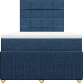 Box spring postel s matrací modrá 120x200 cm textil 3292029