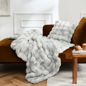 Šedá deka z mikroplyše 180x220 cm Mounty – douceur d'intérieur