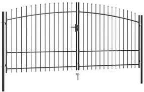Dvoukřídlé plotové brány Woerden s kopím nahoře 400 x 224,5 cm 145741