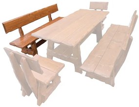 Drewmax MO268 lavice - Zahradní lavice ze smrkového dřeva,lakovaná 180x53x94cm - Ořech lak