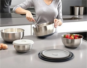 Nerezové mísy v sadě 4 ks ve stříbrné barvě ø 28,5 cm Nest Prep&amp;Store – Joseph Joseph