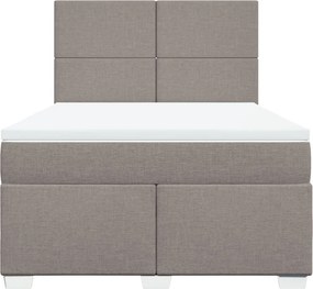 Box spring postel s matrací taupe 140x200 cm textil 3290508