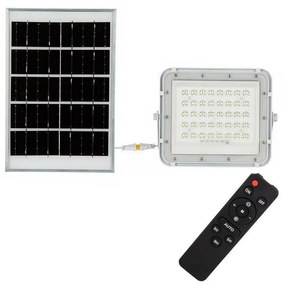 V-Tac LED Venkovní solární reflektor LED/10W/3,2V IP65 4000K bílá + DO VT1364
