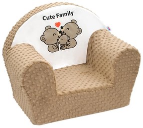 Dětské křeslo z Minky New Baby Cute Family cappuccino Barva: Dle obrázku