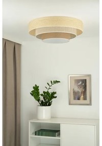 Duolla - LED Stropní svítidlo LUNETA LED/26W/230V pr. 60 cm 4000K ratan/béžová