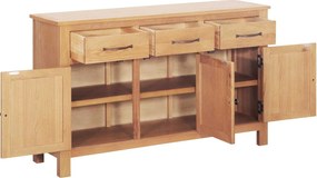 Servírovací skříň Hnědá 112 x 33.5 x 70 cm Pevné dubové dřevo 247598