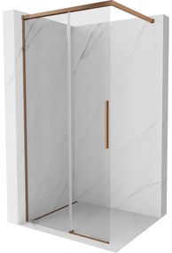 Mexen Rox sprchová stěna Walk-in 75 x 200 cm, transparentní 8 mm, růžové zlato - 8C2-075-003-60-00
