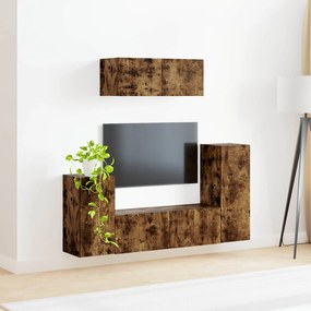 Sestava TV skříněk 4 ks Kouřový dub Kompozitní dřevo 3409119