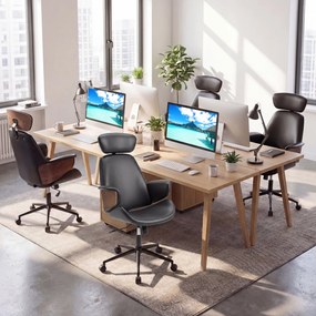 Costway Ergonomická kancelářská židle se zakřivenými područkami a opěradlem
