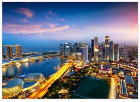 Skleněný obraz - Singapur, Asie (70x50 cm)