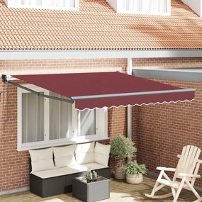 Automatická zatahovací markýza burgundská 300 x 250 cm 3215308