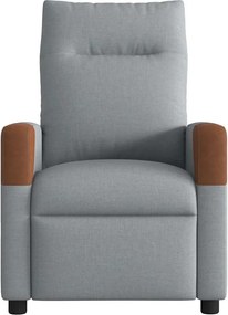 Elektrické polohovací křeslo světle šedé textil 3323990
