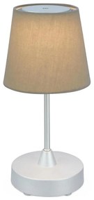 Brilo - LED Stmívatelná nabíjecí stolní lampa LED/3W/5V IP44 stříbrná/béžová