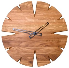 Kamohome Dřevěné nástěnné hodiny APUS Průměr hodin: 30 cm, Materiál: Jasan