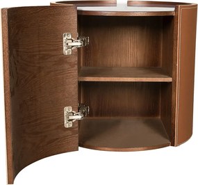 Noční stolek Modig M36 50 cm umělá kůže hnědý/mramor