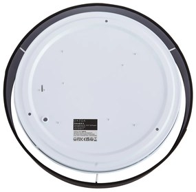 Chytré stropní svítidlo černé 35 cm vč. LED a dálkového ovládání - Flat Drum