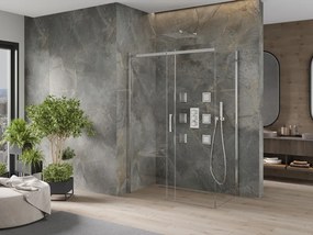 Mexen Omega sprchový kout 140x80cm, 8mm sklo, chromový profil-čiré sklo, 825-140-080-01-00