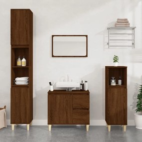 Koupelnová skříňka hnědý dub 30 x 30 x 190 cm kompozitní dřevo