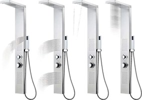 Sprchový panel set z nerezové oceli s čtvercovým designem 142371