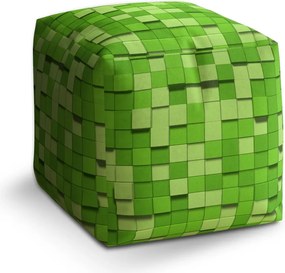 Sablio Taburet Cube Green Blocks 3D - 60x60x60 cm