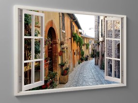 Liox 3D obraz výhled do ulice Rozměr: 150 x 100 cm