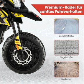Costway 12 Dětský elektromotocykl V s tréninkovými koly Licencovaný elektrický