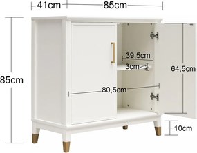 Zelená skříňka 86x85x41 cm Westerleigh – CosmoLiving by Cosmopolitan