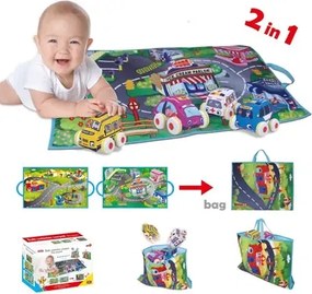 CHIPOLINO Hrací deka 2v1 s autíčky