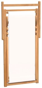 vidaXL Marketos Kempingová židle teak 56 x 105 x 96 cm krémová
