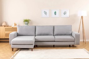 Hanah Home Rohová pohovka BERLIN světle šedá levá