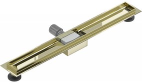 Mexen Flat nerezový sprchový žlab 70 cm - tělo žlabu bez krytu, zlatá, 1515070
