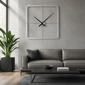 KUBRi 0860 - Luxusní 100 cm industriální hodiny z nerez oceli vyrobené v Česku