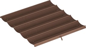 Náhradní střecha pro pergolu 3 x 3 m, zatahovací, s otvory pro odvod dešťové vody, odolná proti povětrnostním vlivům, polyester, 250 x 255 cm Káva