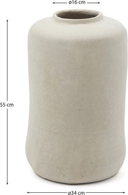 Krémová vysoká váza z papírmaše (výška 55 cm) Serina – Kave Home