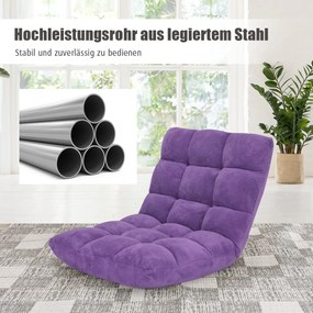 Costway Podlahová židle s nastavitelným opěradlem podlahová židle s opěradlem