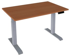 NOBL Dynamic + Elektr. nastavitelný polohovací stůl 120x80 s pamětí Dynamic + Dekor stolové desky: třešeň, Barva podnože: šedá