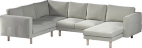 Potah na pohovku IKEA Norsborg rohová, 5-místná se šezlongem barva zelená látka sametová
