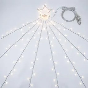 SOLIGHT LED řetěz s hvězdou na vánoční strom / 212 LED / 2,1 m / IP44