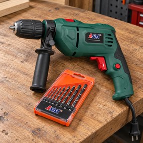 Asist AE1P65DN-1-SAD Příklepová vrtačka 650 W + sada vrtáků