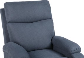 TV křeslo NIDO s elektrickým polohováním — látka, šedá, nosnost 130 kg